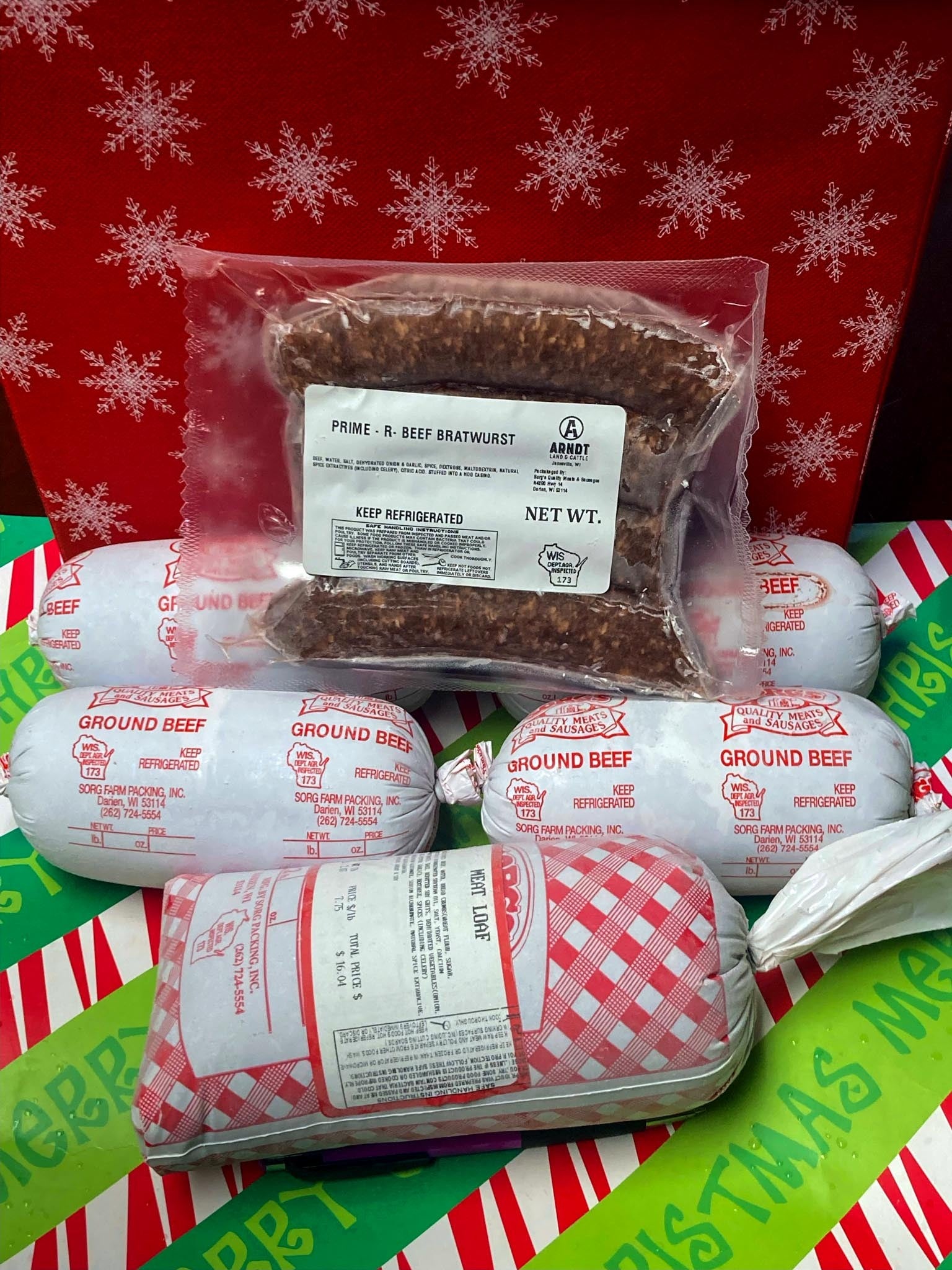 Holiday Gift Box - Ground Beef, Beef Brats, Meat Loaf | Arndt Land ...